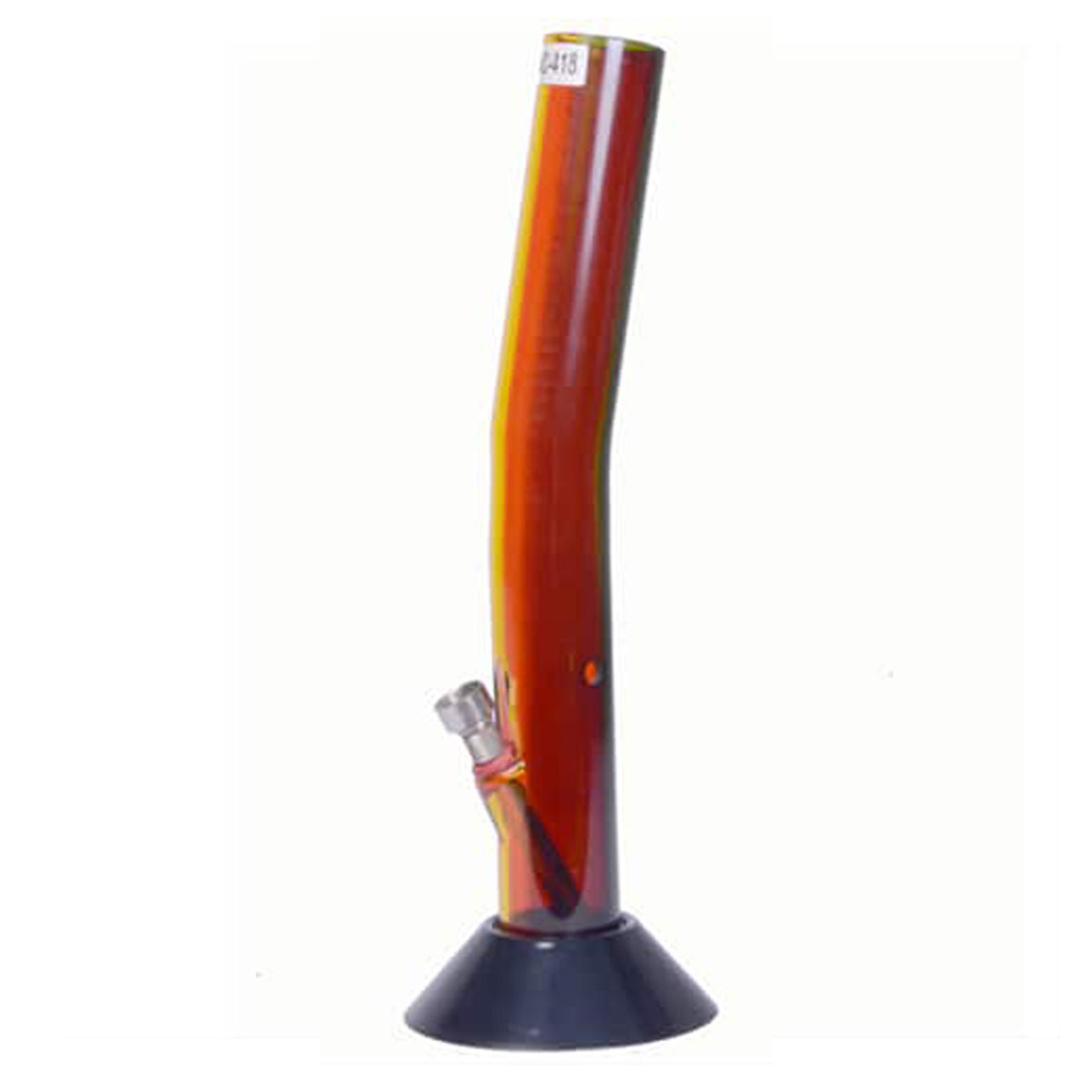 Acrylic bong 12 inch bend long rasta cylinder