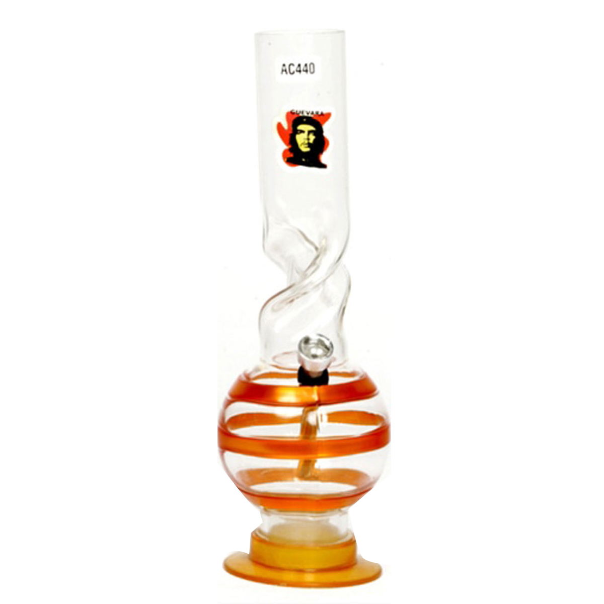 Acrylic Ice bong 12 inch twisted round bulb