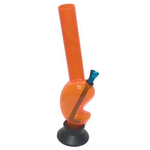 Acrylic Bong 10 Inch Bend Mango Bulb